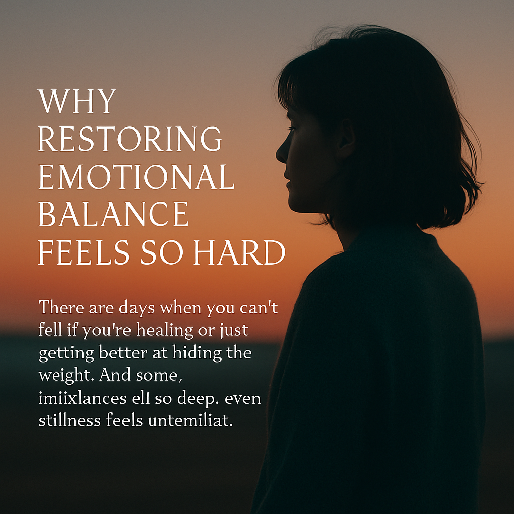 Why Restoring Emotional Balance Feels So Hard – The Unspoken Mind